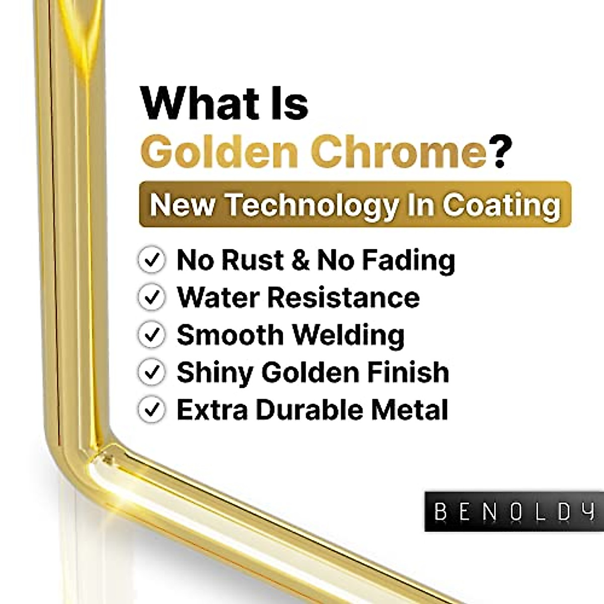 BENOLDY 3 Tier Christmas Tree Gold Stainless Steel Design Floating Shelf - Luxury Pine Wood Shelves, Modern Wall Rack for Bedroom, Living Room Decor & Multipurpose Organizer Stand