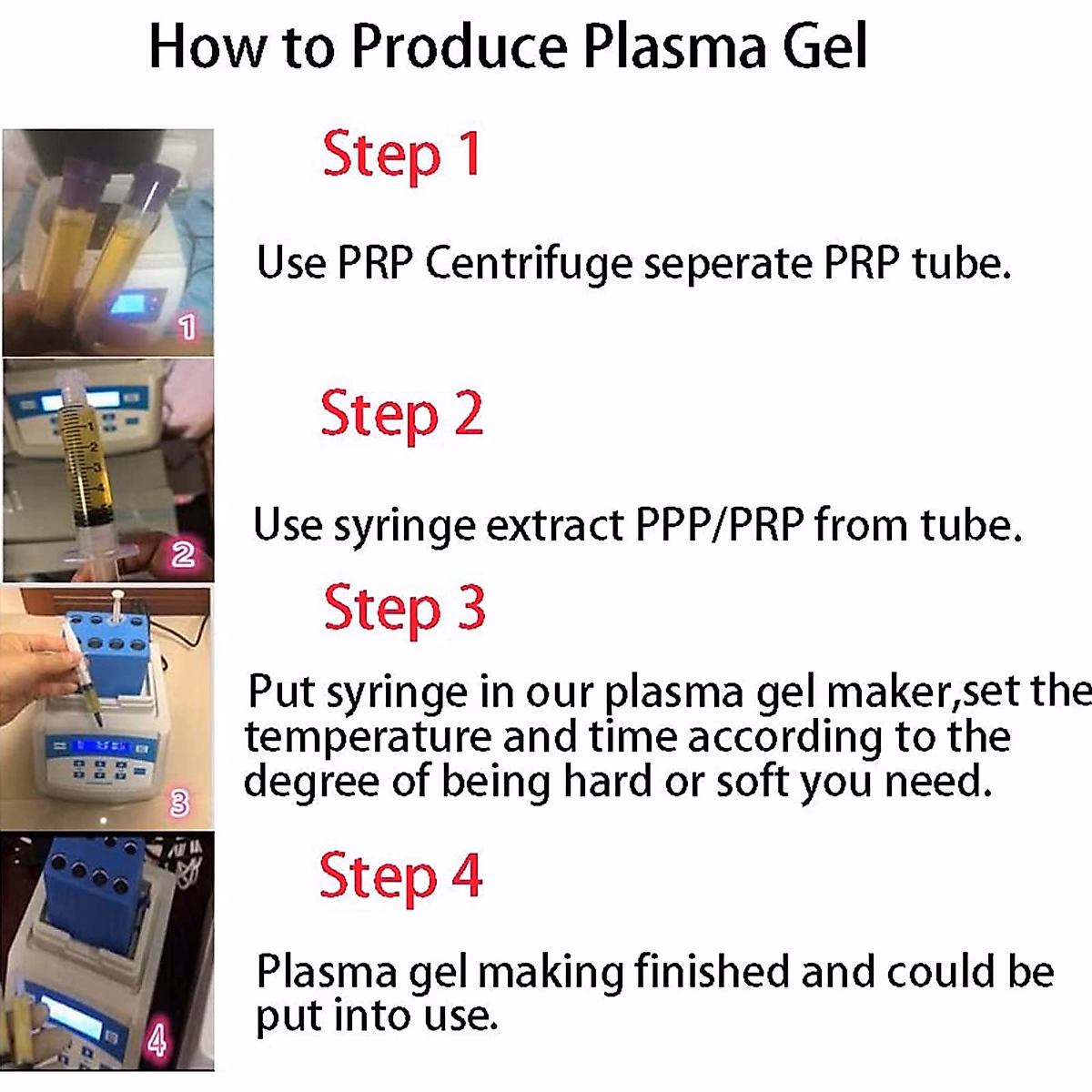 VEXIGO Portable Gel Heating Machine, 12X5ml PRP PPP Gel Maker Heater Plasma Bio-Filler Gel Making Instrument with Digital Display