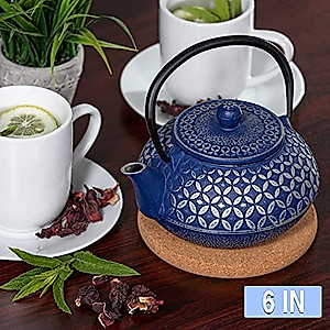 vboer Cork Trivets for Hot Dishes - 6, 9, 12 Inch Diameter, 0.6 Inch Extra Thick, Set of 3 -, Plant Coasters, Hot Pads for Kitchen Pots, Pans, Kettle, Round Placemats