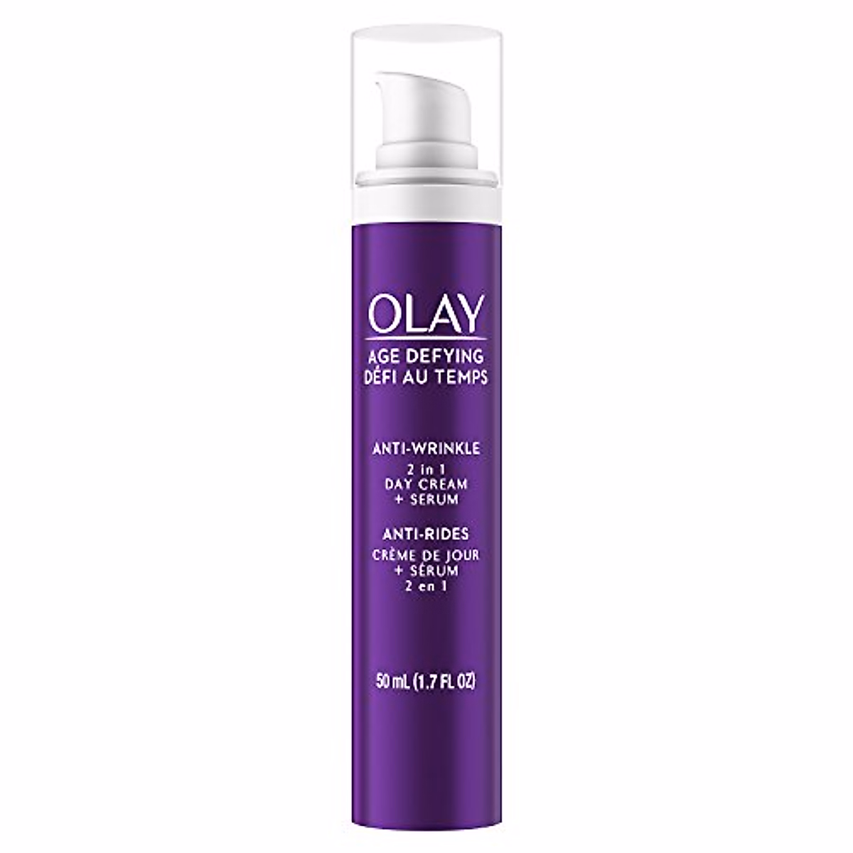 Olay Face Serum by Age Defying Anti-Wrinkle 2-in-1 Day Cream Plus Face Serum, Aloe Vera, 1.7 Fl Oz