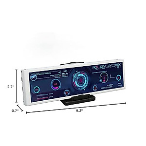 Heayzoki Computer Temp Monitor, PC Sensor Panel Display, CPU Data Monitor, 8.8 Inch Display USB Power Multifunction PC for CPU GPU Data