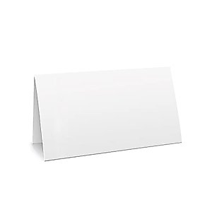 100 Pcs Premium Place Cards, Blank Place Cards - Textured Table Tent Cards Seating Place Cards for Weddings Banquets Dinner Parties 2 x 3.5 Inches