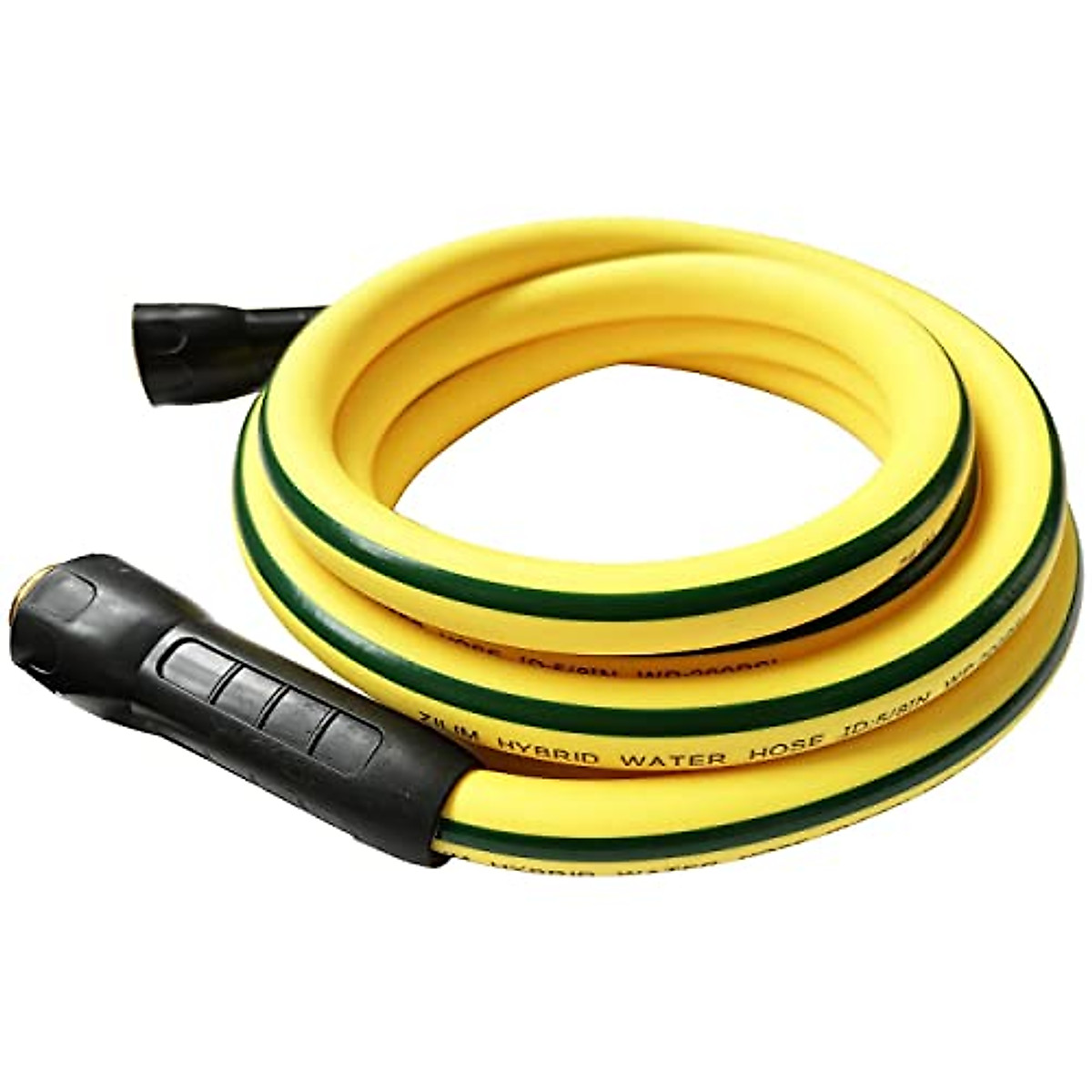 ZILIM Hybrid Lead In Garden Water Hose 5/8 in X 10FT, Heavy-duty Super Flexible with Swivel Grip Handle Female and 3/4" GHT Solid Brass Fittings, Operate 160 PSI