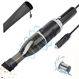 TN TONNY Portable 12 Volt Car Vacuum Cleaner, Handheld Car Vacuum High Power 5000Pa,Portable Vacuum Cleaner with LED Light