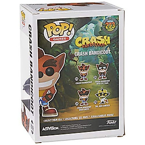 POP Funko 0889698256438 Crash Flocked Exclu Figurines 10 cm