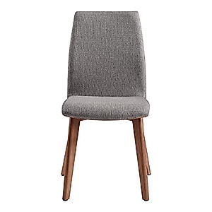Armen Living Archie Modern Fabric Upholstery Dining Room Kitchen Accent Chairs - Set of 2, Gray, 18.5" Seat Height