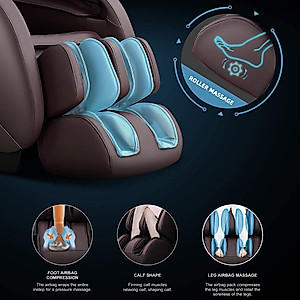 iRest SL Track Massage Chair Recliner, Full Body Massage Chair with Zero Gravity, Bluetooth Speaker, Airbags, Heating, and Foot Massage