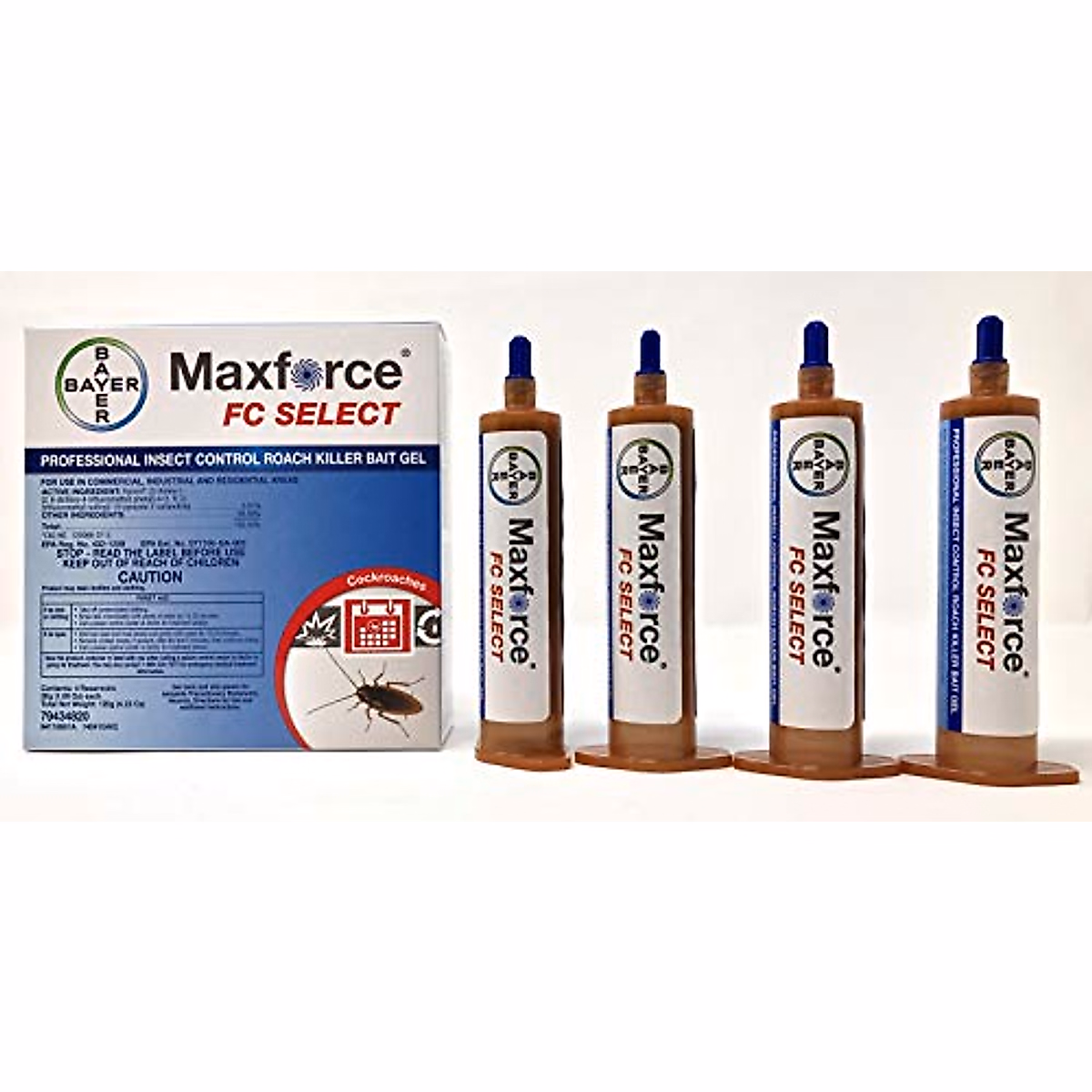 Maxforce FC Select Professional Roach Killer Bait Gel - 1 Box (4 X 30 Gr.)