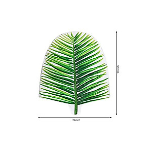 Giant Serene Palm Leaf Blanket - Large Leaf Shaped Blanket 90''x76'' Soft Plush Plant Shaped Throw Blanket Palm Leaf Blanket Shape Design Decorative for Couch Sofa Or Bed, White, Green