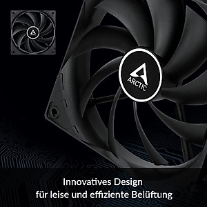 ARCTIC F12 PWM PST (5 Pack) - 120 mm PWM PST Case Fan with PWM Sharing Technology (PST), Quiet Motor, Computer, Fan Speed: 230-1350 RPM - Black