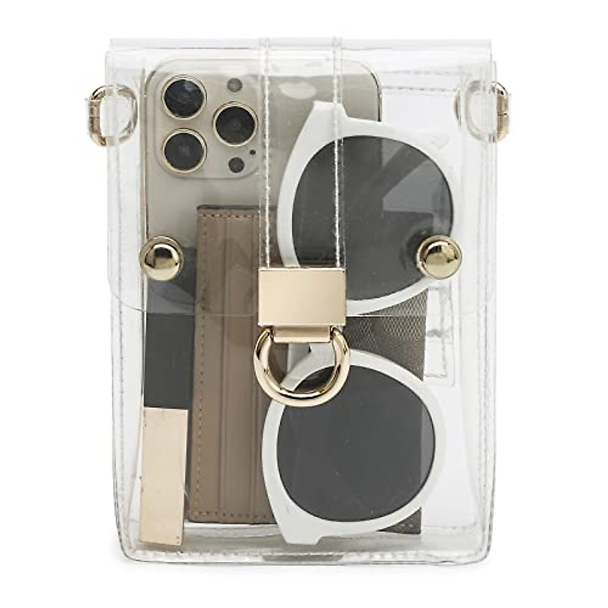 SharPlus Women Small Clear Purse Handbag, Cute Transparent Plastic Crossbody Shoulder Bag Phone Pouch Stadium Approved