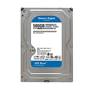 Western Digital Blue WD5000AZLX 500GB 7200 RPM 32MB Cache SATA 6.0Gb/s 3.5" Internal Hard Drive Bare Drive