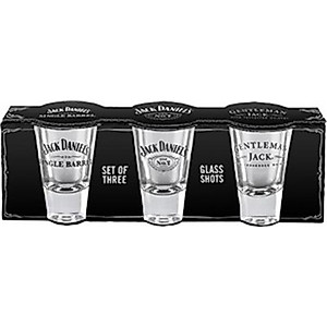Jack Daniel's Licensed Barware Gift Shot, Set, 3 Count (Pack of 1), Clear