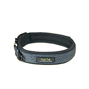 Mighty Paw Neoprene Padded Dog Collar, Reflective Running Dog Collar, Premium Quality Sports Collar, Extra Comfort for Active Dogs
