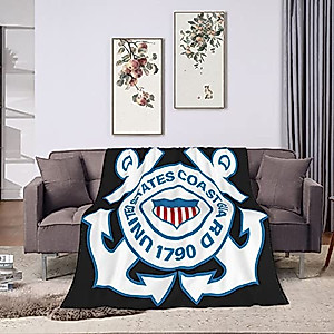 Us Coast Guard Logo Emblemultra-Soft Micro Fleece Blanket Cozy Warm Throw Blanket Suitable for All Living Roomscozy Plush Throw Blankets for Adults Or Kids