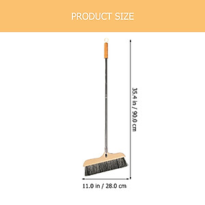2pcs Broom Soft Bristles Hardwood Floors Indoor Sweeping Broom Bedroom Kitchen Bathroom Handle Ideal Home Cleaning