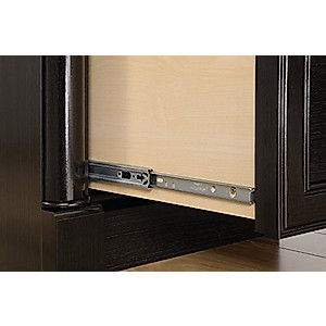 Sauder Bleeker Street L-Desk, Obsidian Oak finish