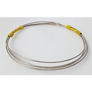 28 Gauge 14K Solid White Gold Wire Dead Soft Round 1 Foot by CRAFT WIRE