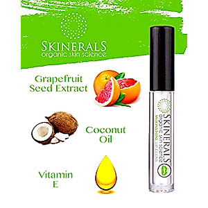 Skinerals Moonstone Lip Gloss, Hydrating Organic Formula for Lustrous Lips, Vegan, Gluten & Paraben-Free Clear Glaze