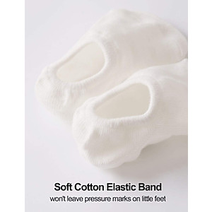 BabaMate Toddler Kids No Show Socks Little Girls Boys Cotton Socks Low Cut Ankle Socks 1-3 Years (6 Pairs)
