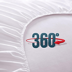 LUX Decor Twin Mattress Pad - Quilted Elastic Fitted Mattress Cover Protector Upto 16 Inches Deep Pocket - Soft Breathable Noiseless Mattress Topper (39 X 75)