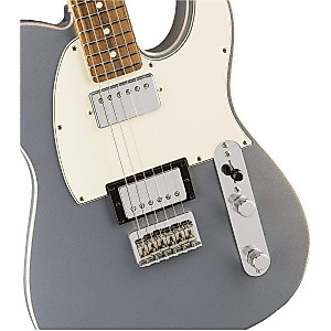 Fender Player Telecaster HH Electric Guitar, with 2-Year Warranty, Silver, Pau Ferro Fingerboard