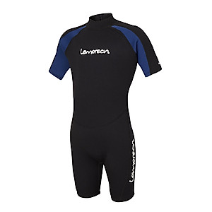 Lemorecn Wetsuits Youth Premium Neoprene 2mm Youth's Shorty Swim Suits(4021-US8)