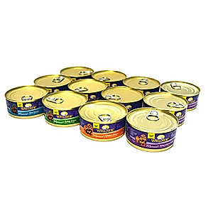 Wellness Minced Grain-Free Wet Cat Food Variety Pack - 4 Flavors (Tuna, Turkey, Chicken, and Turkey & Salmon) - 12 (5.5 Ounce) Cans - 3 of Each Flavor