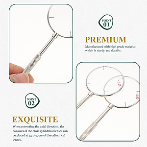Heallily 2Pcs Round Optical Cross Cylinder Lens Optical Instruments diopters (0.25/0.5)