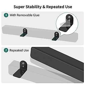 HomeMount Universal Soundbar Wall Mount - Adjustable Sound bar Mounts Mounting Shelf Stand Bracket for Fire TV/Samsung/TCL Channel Home Theater/LG/Vizio/Polk Audio/Klipsch/Insignia/JBL/Sony Sound Bars