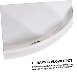 SECFOU 1 set/3pcs Vase Succulents Container Simple Plant Flower Rustic Bonsai Flowerpot Pot Decoration Cactus Wedding Decor Xxcm Mini Small Roun Balcony Chic Backyard Succulent Outdoor