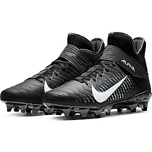 Nike Men's Alpha Menace Pro 2 D Football Cleats - Black/White,13M US