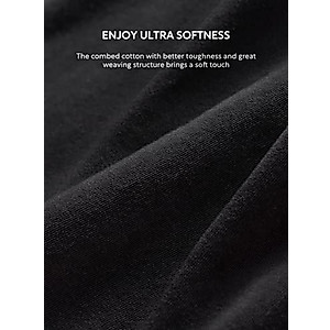 DAVID ARCHY Men's Soft Cotton Undershirts Breathable Comfy Tees Short Sleeve T-Shirts 3 Pack (XL, Black)