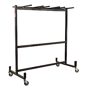 Global Industrial Double Tier Chair and Table Cart, Holds 42 Chairs / 8-10 Tables