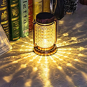 Outdoor Garden Decor, 2 Pack Solar Lantern Waterproof Warmwhite Mason Jar Hanging Lights, Porch Decorative for Garden Yard Patio Backyard Deck Courtyard Lawn