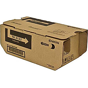 Kyocera 1T02LV0US0 Model TK-3132 Black Toner Kit Compatible with Kyocera ECOSYS M3560idn and FS-4300DN Laser Printers, Up to 25000 Pages Yield at 5 Percent Coverage, Includes Waste Toner Container