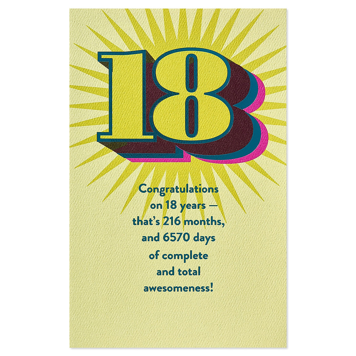 American Greetings 18th Birthday Card (Total Awesomeness)
