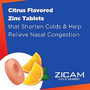 Zicam Cold Remedy Zinc Rapidmelts, Citrus Flavor, 25 Count (Pack of 1)