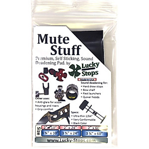 Lucky Stops 2" Mute Stuff Premium, Self Sticking Sound Deadening Felt Pad Silencing Material (10)