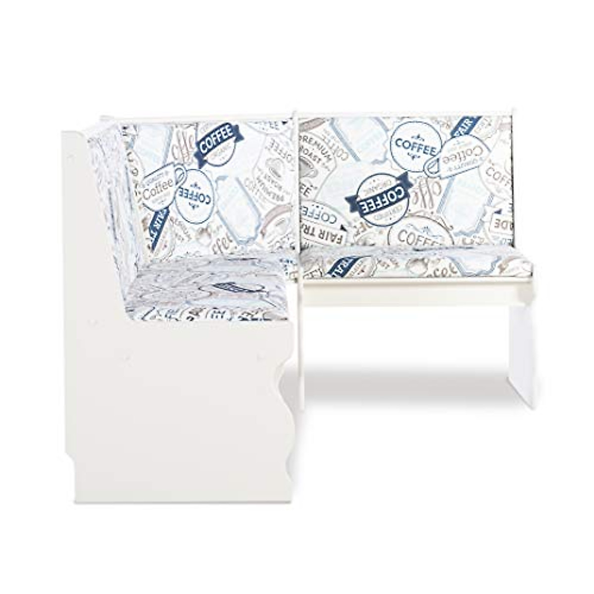 Linon Lucy Coffee Nook - White 66.25 x 34.5 x 50.25