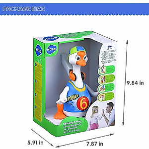 BABYFUNY Hiphop Goose Dancing Toys for Toddlers 1-3 with Music Singing Lights - Musical Toys for Toddlers 1-3，Baby Toys 12-18 Months - Gifts for 1 2 3 Year Old Boys Girls Toddlers - Blue