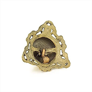 Nagina International Brass Decorative Office Desk Call Bell with Bang of A Sound | Solid Premium Brass with Local Art Work