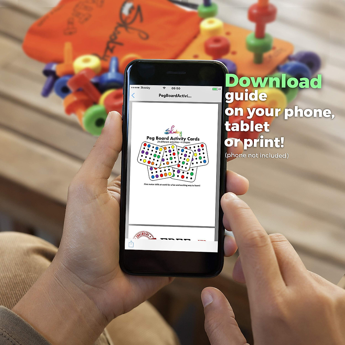 Skoolzy Montessori Toys for Toddlers - Shape Eggs and Counting Stacking Peg Board Toys