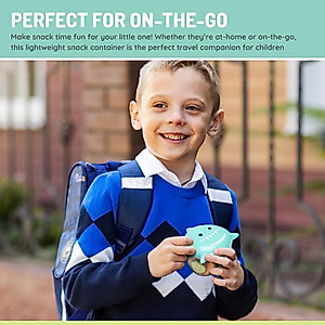 melii Animal Snack Containers for Toddlers and Kids - Airtight, Leakproof Food Storage with Shar Lid - BPA-Free, Dishwasher Safe, Ideal for Lunchboxes and On-the-Go Snacks