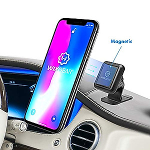WixGear Magnetic Phone Mount, Universal Stick On Dashboard Magnetic Car Mount Holder, for Cell Phones with Fast Swift-snap Technology