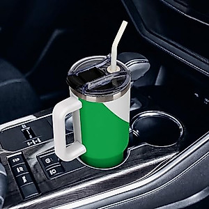 Italy And Japan Flag Insulated Tumblers with Handle Stainless Steel Coffee Mug Funny Travel Cup with Lid Straw 40oz