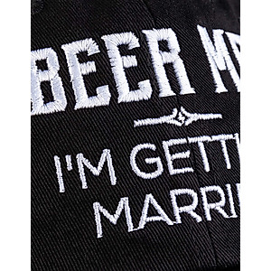 Ann Arbor T-shirt Co. Beer Me, I'm Getting Married | Black Groom Bachelor Party Baseball Cap Dad Hat