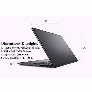 DELL Newest Inspiron 15 Business Laptop, 15.6" Full HD LED, AMD Ryzen 5 5500U, 8G RAM,512GB SSD, Webcam, WiFi, Win 11 Pro, SD Card Reader, Long Battery Life, Carbon Black