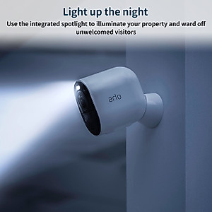 Arlo Ultra 2 Spotlight Camera 4K HDR (Camera only, SmartHub Sold Separately | Wireless Home Security Camera | Color Night Vision, Motion Sensor, 180º View, 2-Way Audio, Black