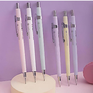 COLNK Mechanical Pencil Set, 6PCS Pastel Art Mechanical Pencils for Drawing& Sketching, Cute 0.5mm Pencils Mechanical for Girls Women Students